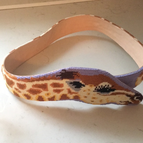 Accessories | Giraffe Needlepoint Vintage Belt | Poshmark